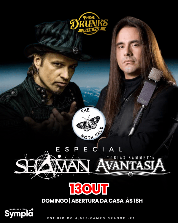 ESPECIAL SHAMAN. AVANTASIA .HALLOWEEN -BANDA THE MOTH TALE em Rio de ...
