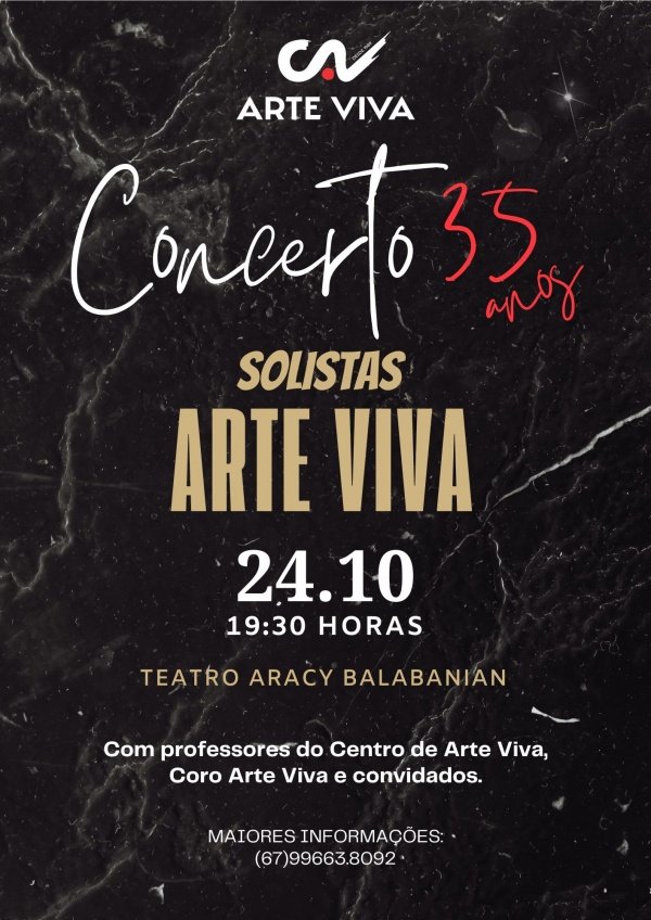 concerto 35 anos - Solistas Arte Viva em Campo Grande - Sympla