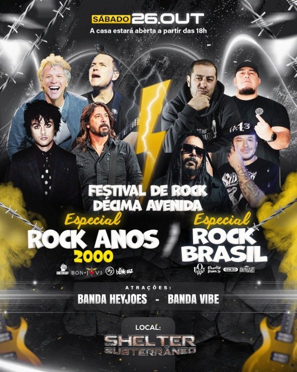 Festival de Rock da Décima - Especial Rock Anos 2000 e Rock Brasil em Porto Velho - Sympla