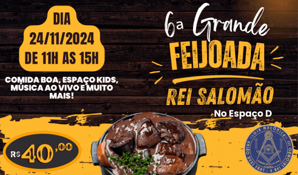 6 Grande Feijoada Rei Salomão em Bocaiúva - Sympla