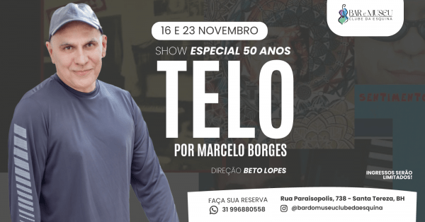 Reserva Sandra Eurely - TELO POR MARCELO BORGES - 23 NOVEMBRO em Belo Horizonte - Sympla