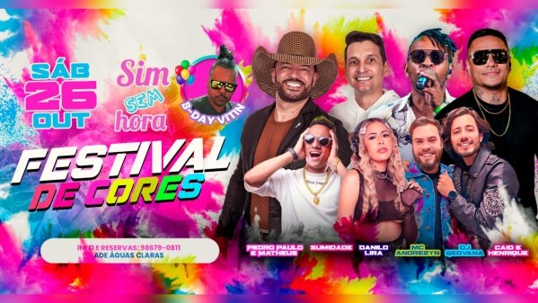 FESTIVAL DAS CORES B-DAY VITIN (SIM SEM HORA) em Brasília - Sympla