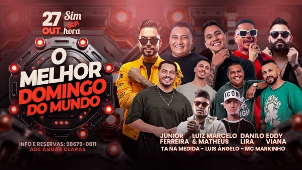 O MELHOR DOMINGO DO MUNDO (SIM SEM HORA 27/10) em Brasília - Sympla