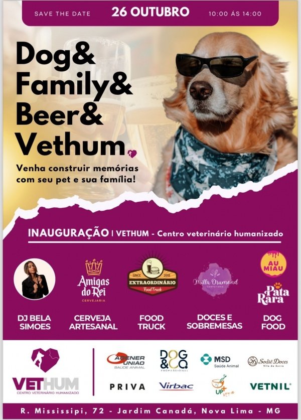 Dog & family & beer & Vethum em Nova Lima - Sympla