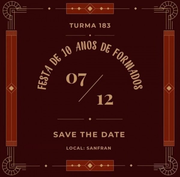 Festa de 10 anos de Formatura da 183! em São Paulo - Sympla