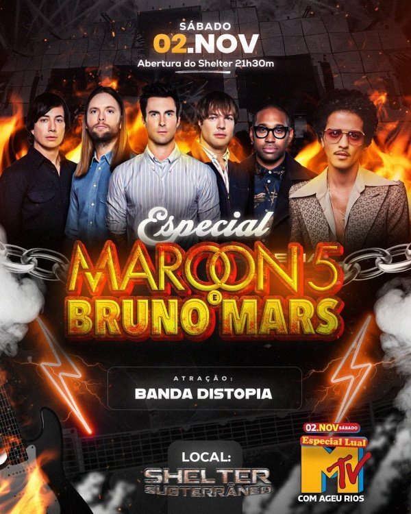 Especial Maroon 5 e Bruno Mars + Especial Lual MTV com Ageu Rios em ...