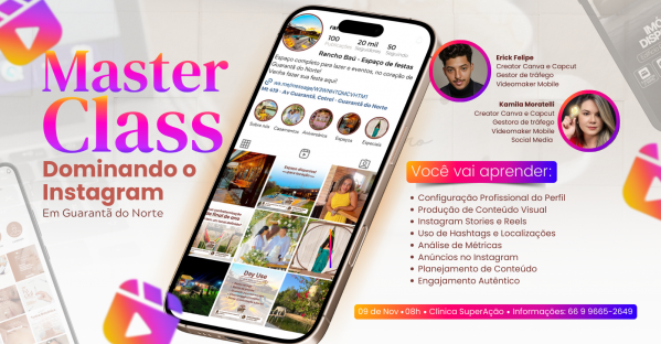 MASTERCLASS - Dominando o Instagram em Guarantã do Norte - Sympla