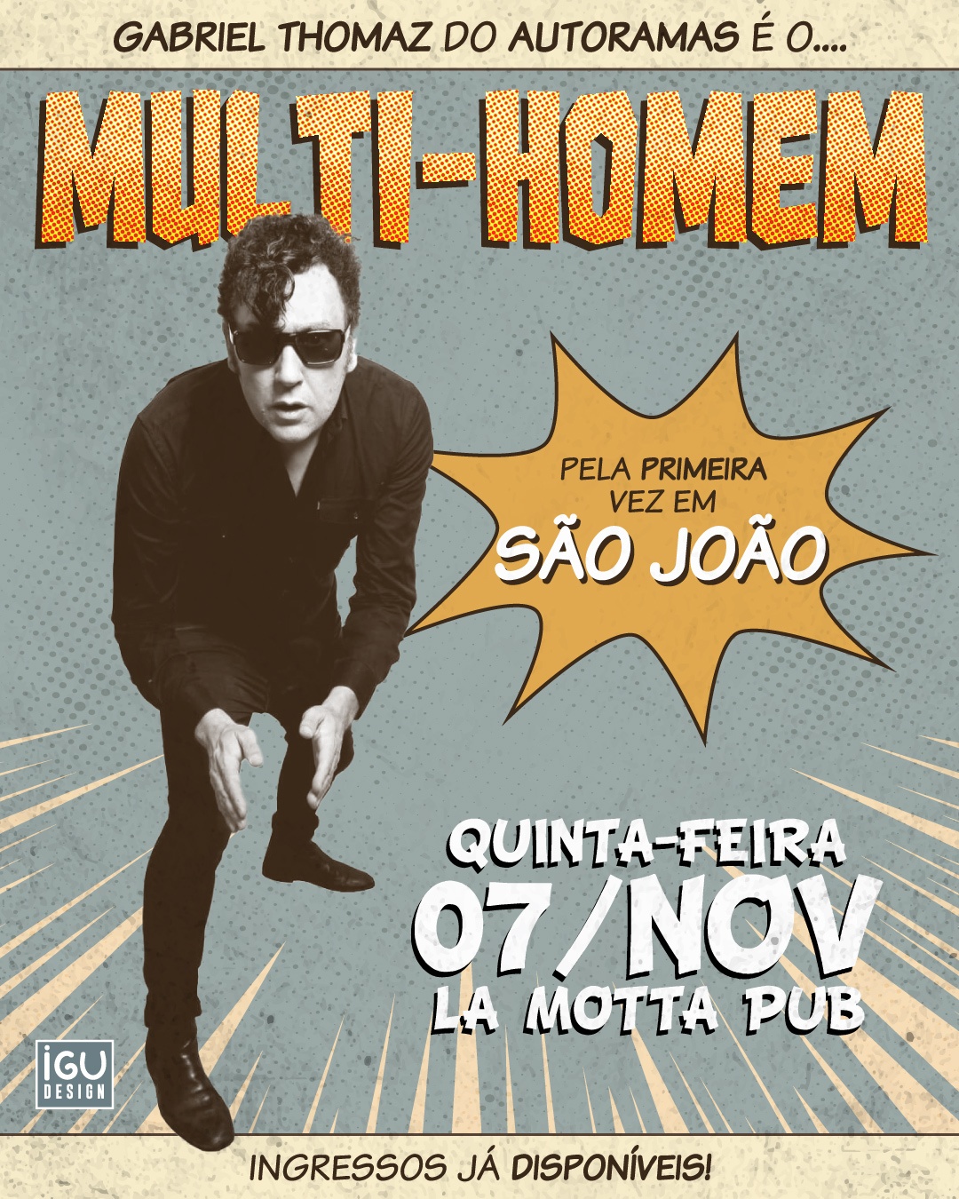 Gabriel Thomaz: "Multi-Homem" no La Motta Pub em São João del Rei - Sympla