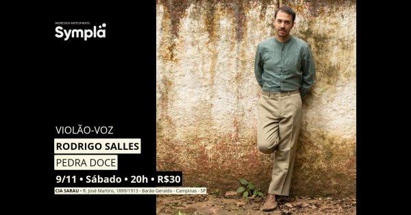 Rodrigo Salles Show Pedra Doce (Violão e Voz) em Campinas - Sympla