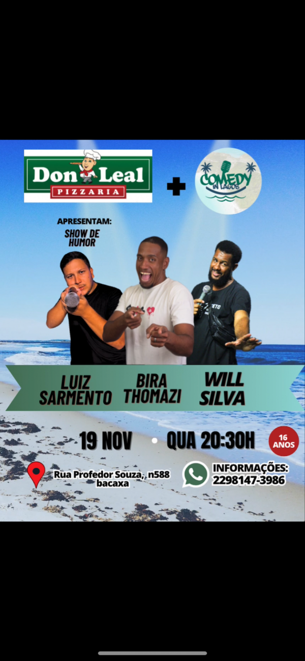Comedy in Lagos convida em Saquarema - Sympla