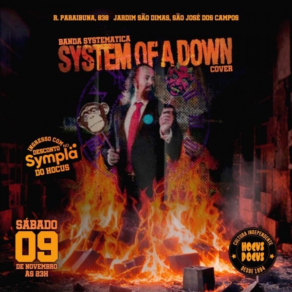 SYSTEMATICA SYSTEM OF A DOWN COVER DE VOLTA AO HOCUS POCUS em São José ...