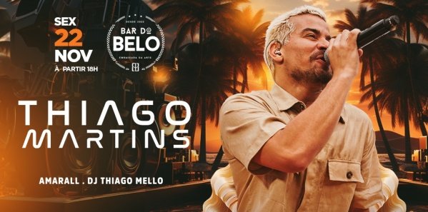 BAR DO BELO APRESENTA: THIAGO MARTINS em Rio de Janeiro - Sympla