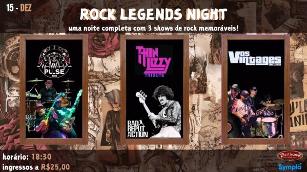 ROCK LEGENDS NIGHT em São Paulo - Sympla