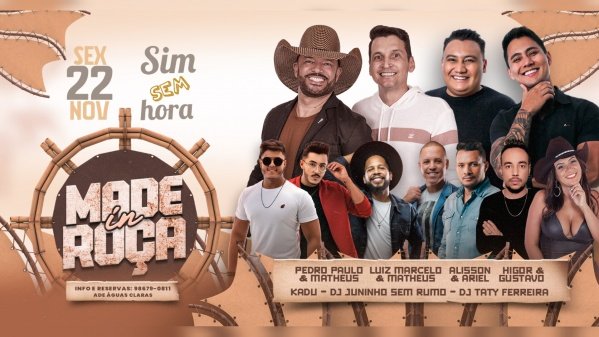 MADE IN ROÇA COM PEDRO PAULO E MATHEUS NO SIM SEM HORA 22 DE NOVEMBRO ...