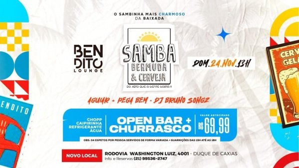 CHURRASCADA / OPEN BAR / SAMBA BERMUDA E CERVEJA em Duque de Caxias ...