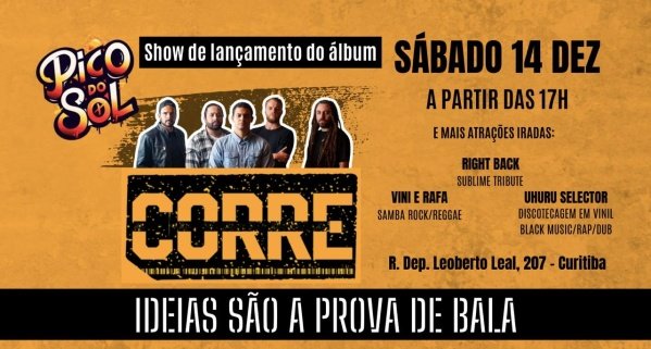LANÇAMENTO DO ÁLBUM BANDA CORRE - IDEIAS SÃO A PROVA DE BALA em ...