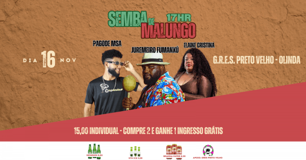 Semba de Malungo em Olinda - Sympla