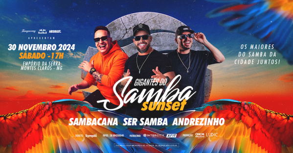 Gigantes do Samba SUNSET - 2024 em Montes Claros - Sympla