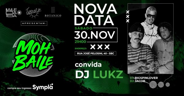 MOH BAILE NO BOTÂNICO Sábado 30 de Novembro em São Bernardo do Campo - Sympla