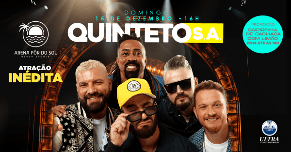 QUINTETO.SA NO ARENA PÔR DO SOL BY AMSTEL em São José dos Campos - Sympla