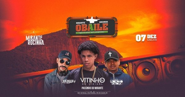 Mirante Rocinha - O Baile em Rio de Janeiro - Sympla