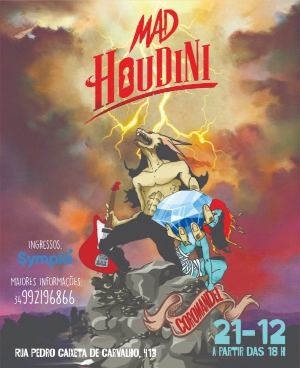 Banda Mad Houdini em Coromandel em Coromandel - Sympla