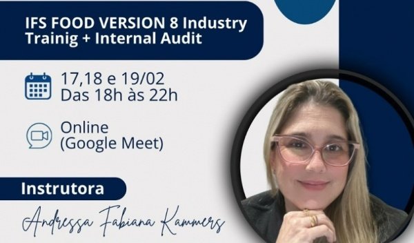 IFS FOOD VERSION 8 INDUSTRY TRAINING + INTERNAL AUDIT - online - Sympla