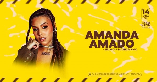 AMANDA AMADO | THE KING | 14 DE DEZEMBRO em Rio das Ostras - Sympla