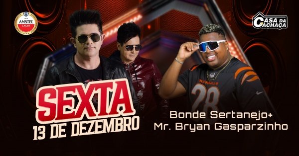 Sexta: Bonde Sertanejo + Mr Bryan Gasparzinho em Palmas - Sympla
