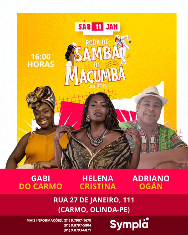 RODA DE SAMBA DE MACUMBA (OLINDA-PE) em Olinda - Sympla