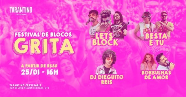 GRITA 2 | Festival dos Blocos em São Paulo - Sympla
