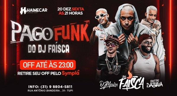 PAGOFUNK DO DJ FAÍSCA em Belo Horizonte - Sympla