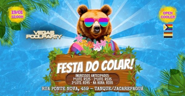 VEGAS POOL PARTY - FESTA DO COLAR (OPEN COOLER) em Rio de Janeiro - Sympla