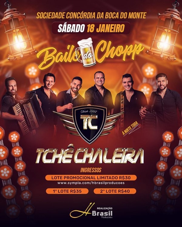 Baile do Chopp com Tchê Chaleira na Soc. Concórdia da Boca do Monte em ...