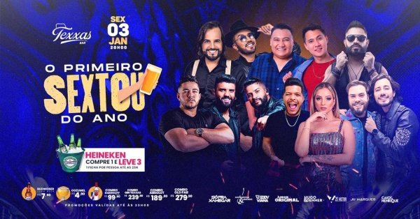 TEXXAS BAR | SEXTA - O PRIMEIRO SEXTOU DO ANO | LUIZ MARCELO e MATHEUS ...