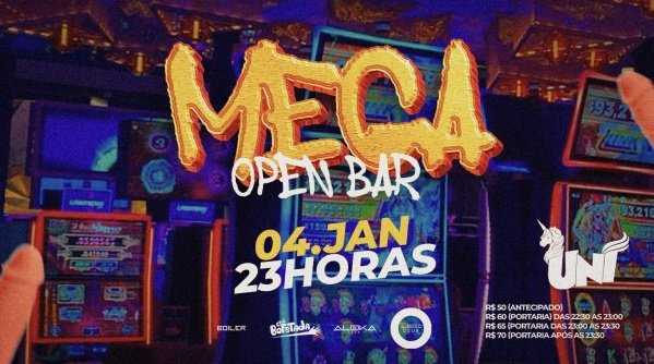 Uni Mega Open Bar $50 sábado em São Paulo - Sympla