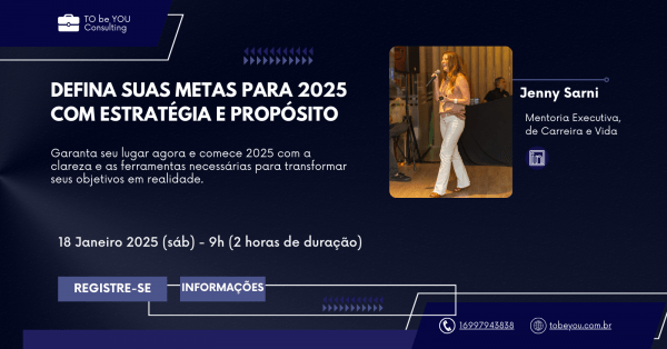 Defina suas Metas para 2025 com Estratégia e Propósito - online - Sympla