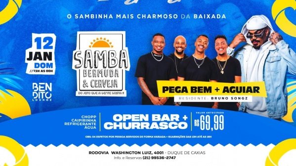 CHURRASCADA / OPEN BAR / SAMBA BERMUDA E CERVEJA em Duque de Caxias ...