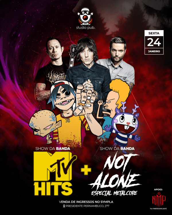 MTV HITS + METALCORE @STUDIO PUB 24/01 em Belém - Sympla