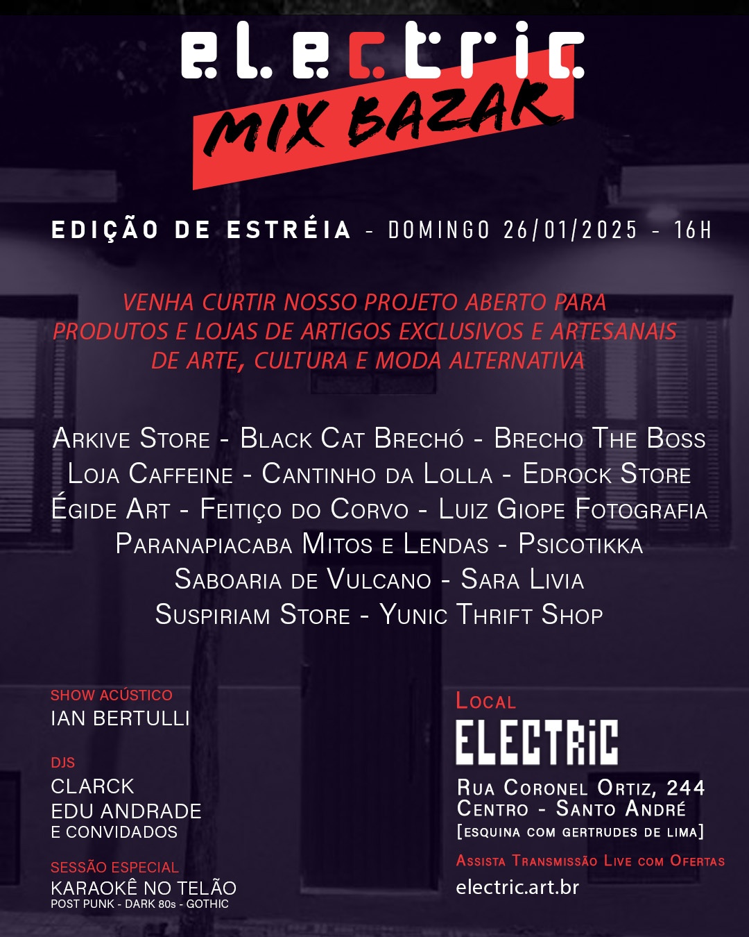 Electric Mix Bazar - Evento Aberto Gratuito em Santo André - Sympla