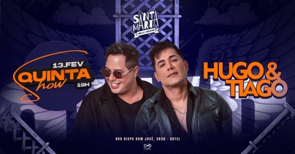 Show Hugo e Tiago - Santa Marta Bar - Curitiba em Curitiba - Sympla