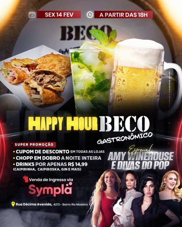 Happy Hour do Beco Gastronômico - Especial Amy Whinehouse e Divas do ...