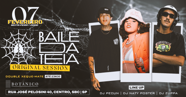 Baile da Teia ® 07 de Fevereiro no Botânico Abc! em São Bernardo do Campo - Sympla