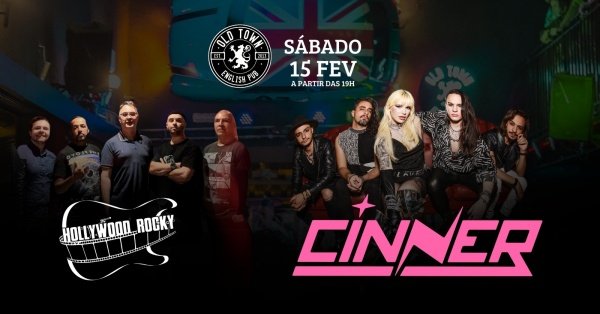 Banda Hollywood Rock + Banda Cinner no Old Town em Santo André - Sympla