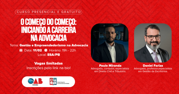 O COMEÇO DO COMEÇO - INICIANDO A CARREIRA NA ADVOCACIA em João Pessoa ...