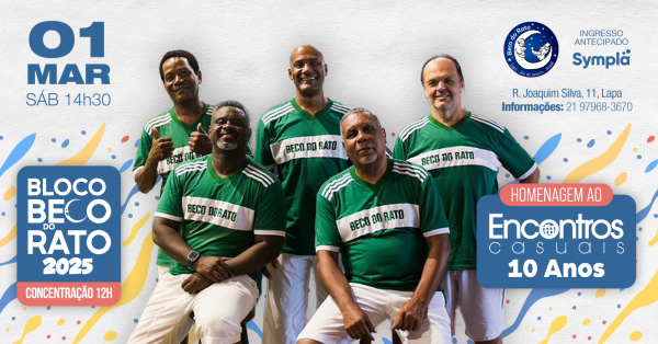 Bloco do Beco do Rato em Rio de Janeiro - Sympla