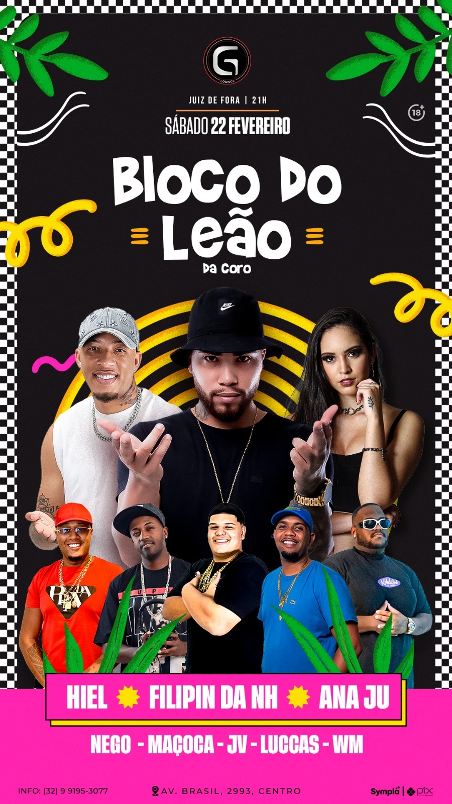 BLOCO DO LEÃO / DJ FILIPIN DA NH + HIEL + ANAJU + 5 DJs em Juiz de Fora ...