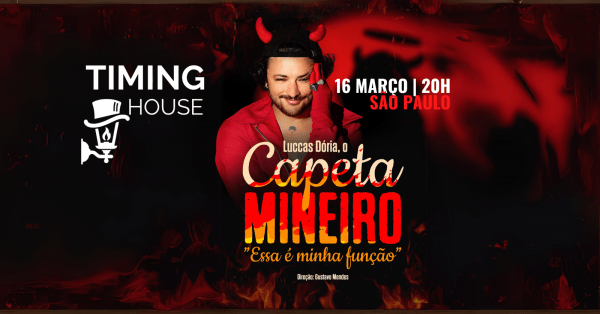 O CAPETA MINEIRO COM LUCCAS DÓRIA | TIMING HOUSE em São Paulo - Sympla