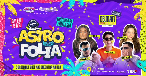 ASTRO FOLIA - 03/03 em Porto Velho - Sympla