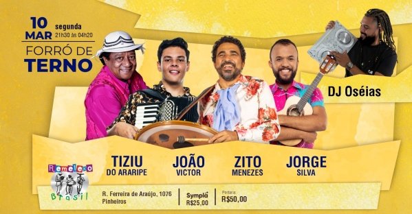 FORRÓ DE TERNO COM TIZIU, JORGE SILVA, JOÃO VICTOR, ZITO E DJ OSÉIAS NO ...
